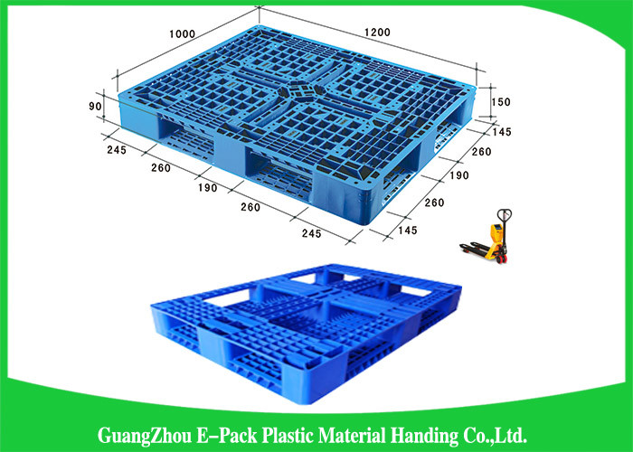 1200 * 1000mm Lightweight Plastic Pallets , Single Solid Deck Stackable ...