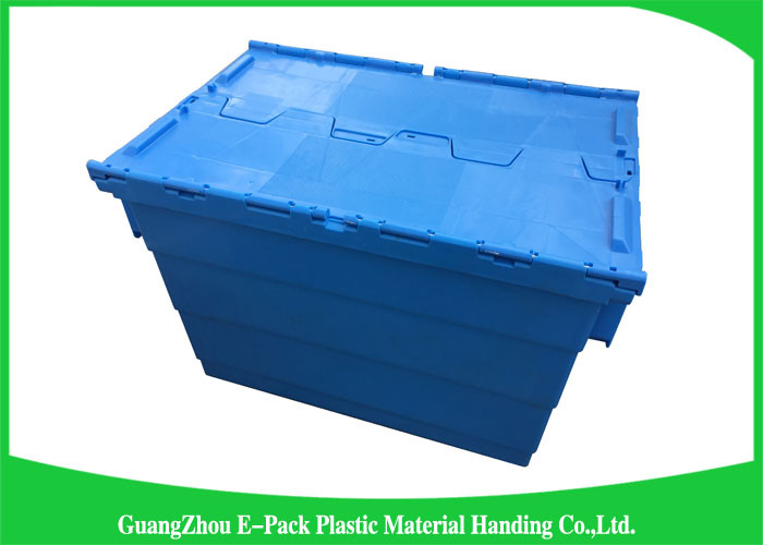 Blue Plastic Storage Attach Lid Containers Assorted Height 60 * 40 * 41.2cm