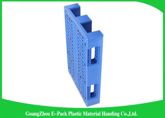 Double Sides 4 - Way Stackable Plastic Pallets , Plastic Skids Pallets ...