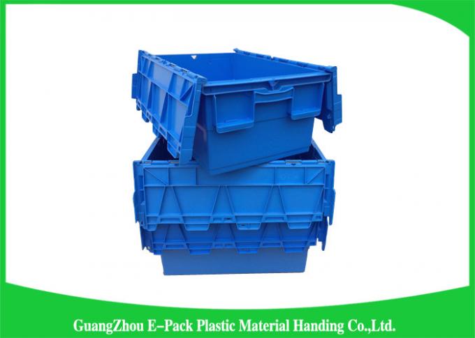 Storage Containers With Attached Lids 43L , Warehouse Heavy Duty ...