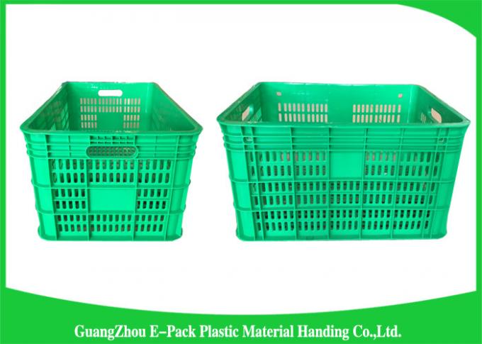 Health Blue Plastic Food Crates Big Capacity Easy Stacking Long Service ...