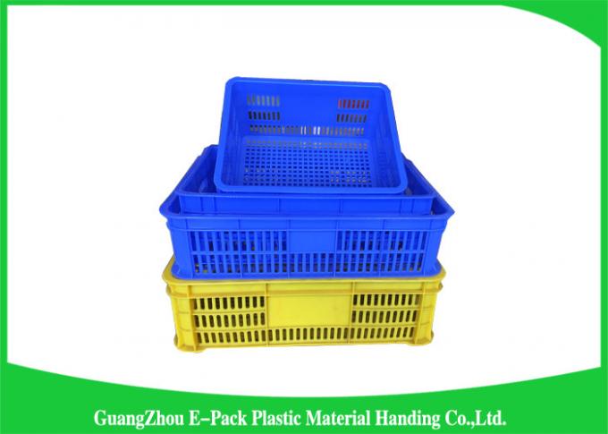 Health Mesh Plastic Food Crates Food Grade Convenience Stores Easy Stacking