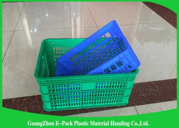 Health Mesh Plastic Food Crates Food Grade Convenience Stores Easy Stacking