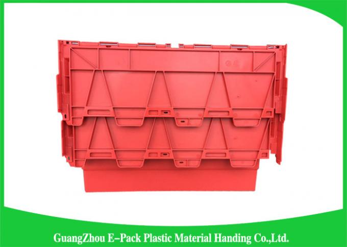 60 Litre Plastic Attached Lid Containers / Lidded Plastic Storage Box