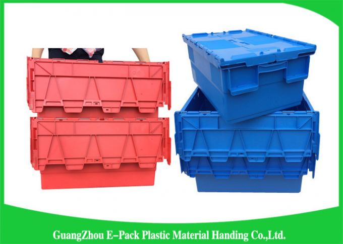 Plastic Storage Attach Lid Containers 600 * 400mm Assorted Height