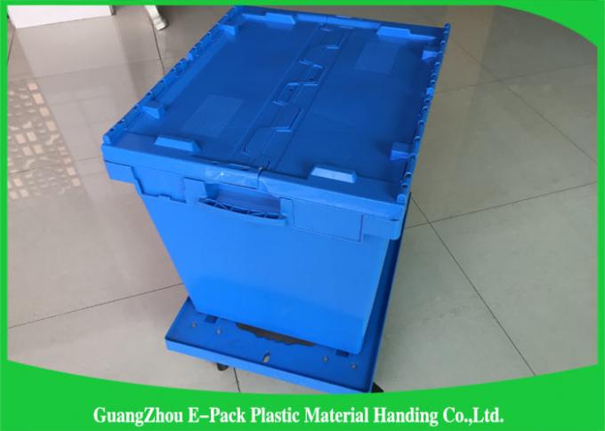 Stackable Plastic Attached Lid Containers Logistic Space Saving Easy ...