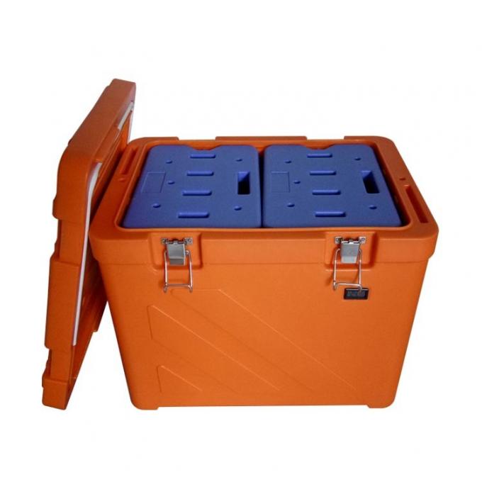 Orange Non - Toxic Plastic Insulated Cool Box , 110L Picnic Cold ...