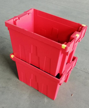 Stacking Nesting Solid Plastic Tote Box Standard Size 600*400mm