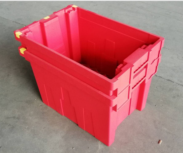 Stacking Nesting Solid Plastic Tote Box Standard Size 600*400mm