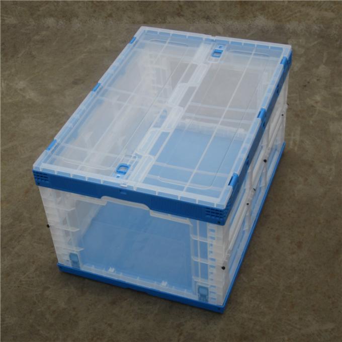 Folded Plastic Collapsible Containers Supply Chain Boxes Color Customized