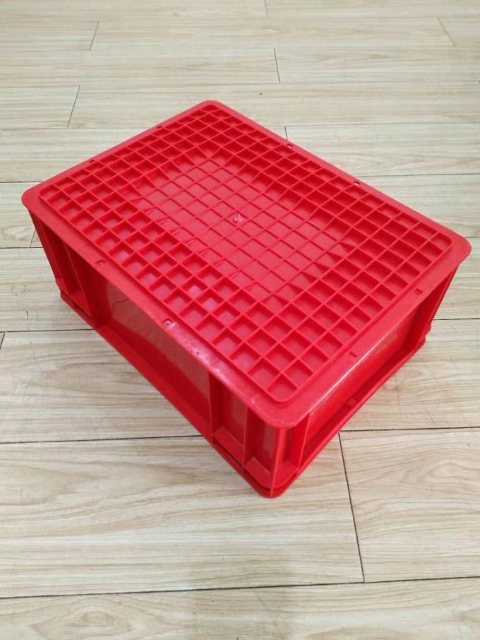 Virgin Plastic Red Euro Stacking Containers 400*300 mm Conveyor Sorting ...