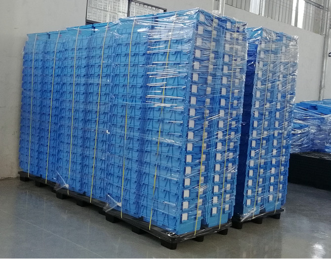 Light Duty 9 Runners 1100*1100 Mm One Way Packaging Plastic Pallets