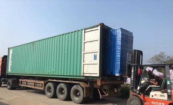 Light Duty 9 Runners 1100*1100 Mm One Way Packaging Plastic Pallets