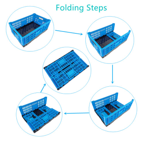 Food Grade Fruit And Vegetable Plastic Crates Virgin PP 300mm Height