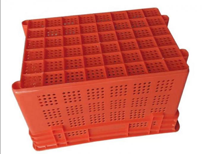 Vented Nestable Plastic Stacking Crates For Fruit Mesh Structure 120mm ...